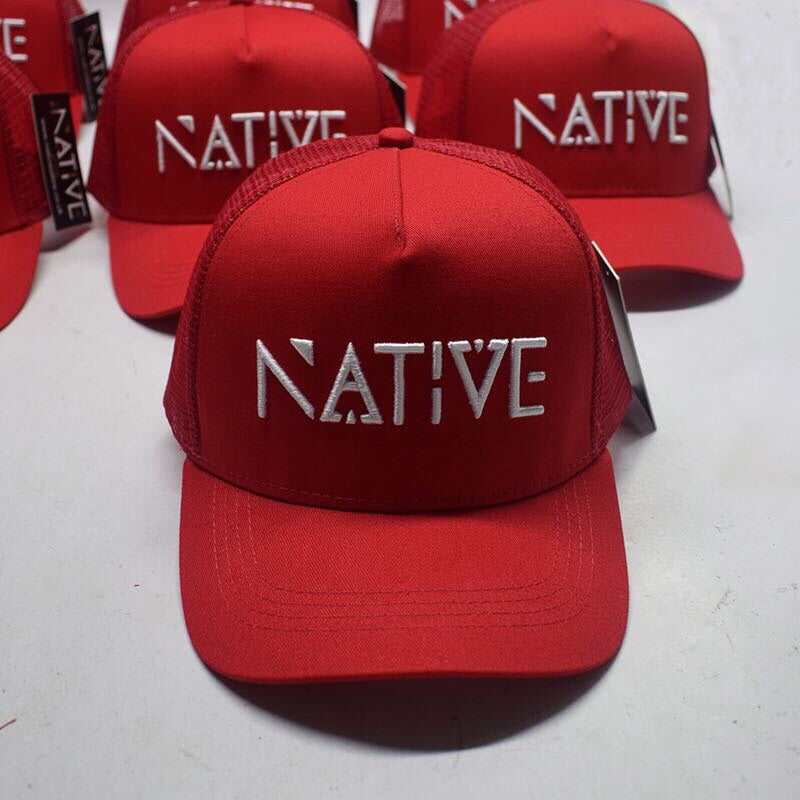 The Red Native Mesh Trucker cap – Native Attire